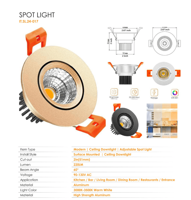 High Quality LED Spot light Latest Price in Bangladesh