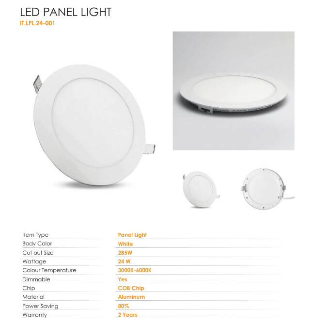 LED Panel Light Price In Bangladesh